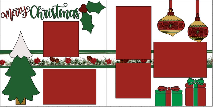 Merry Christmas (december)option - 12X12 DIY Scrapbook Layout or ...