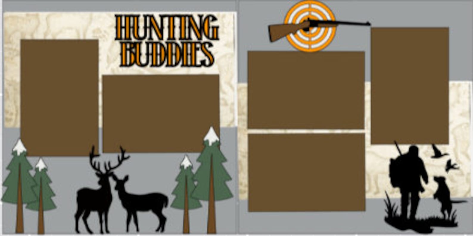 Hunting Buddies- 12X12 DIY Scrapbook Layout or Premade Kit - Etsy