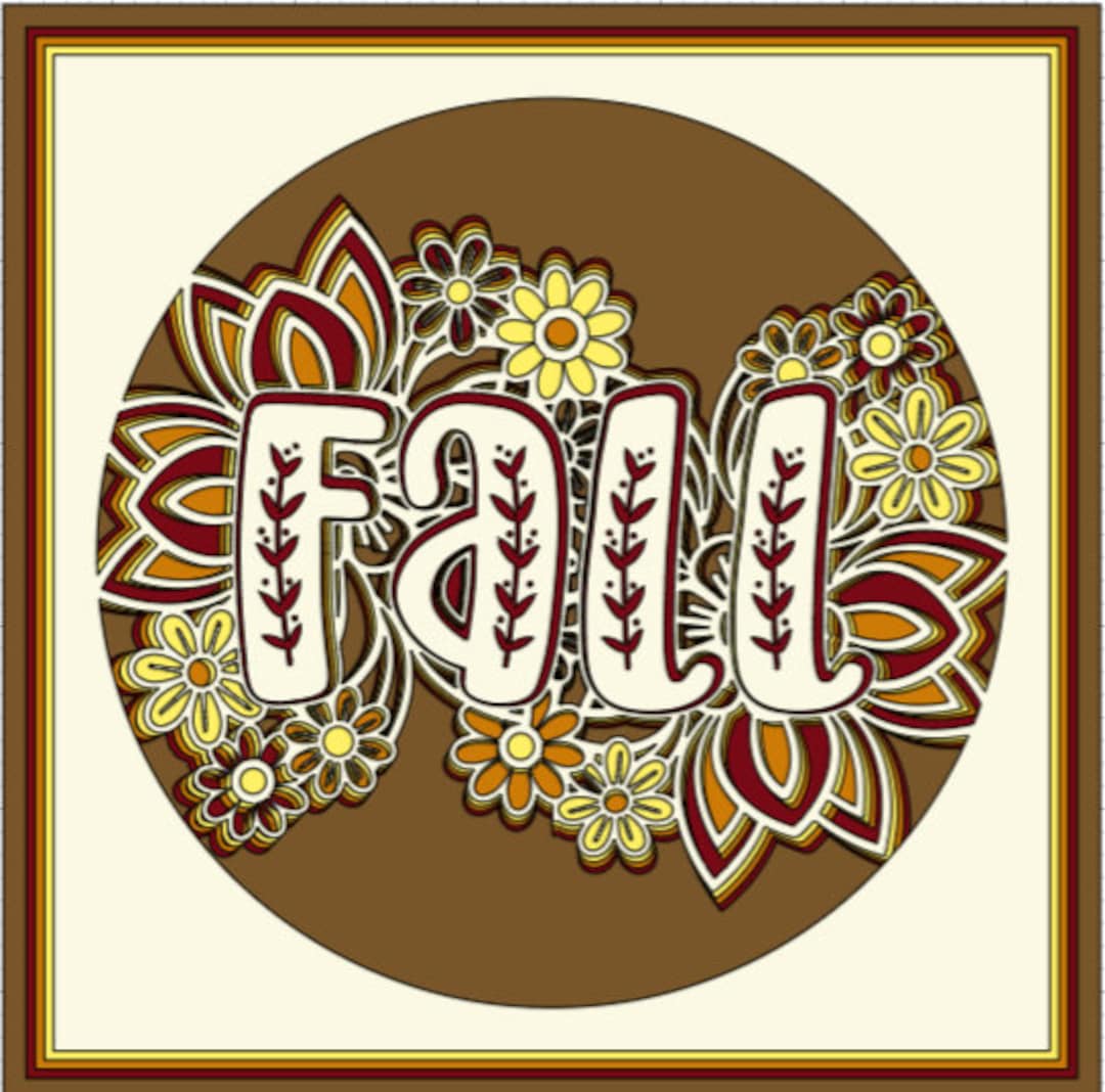 3D Fall Layered Picture - Etsy