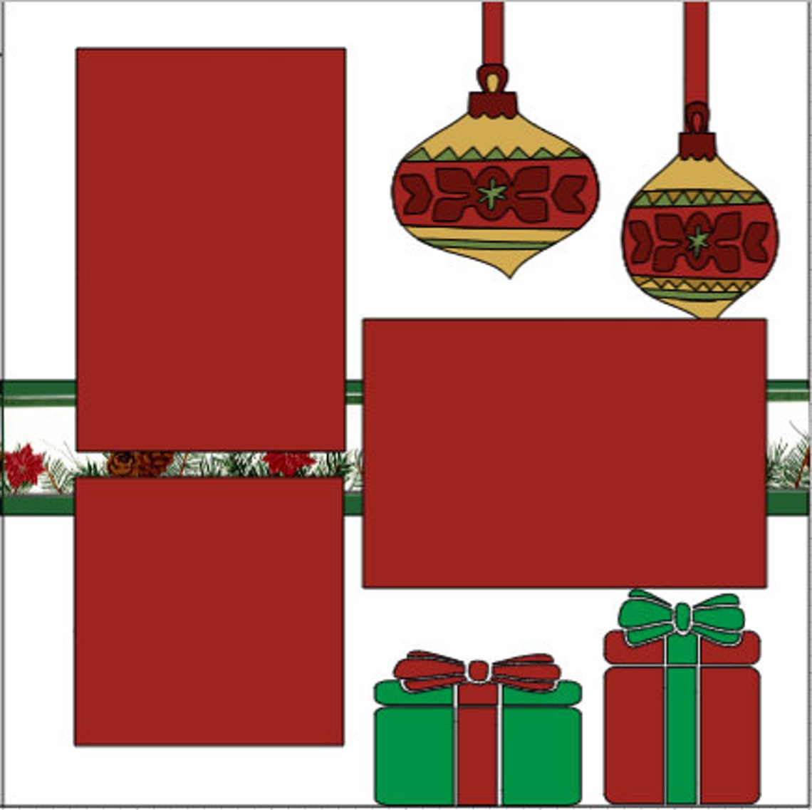 Merry Christmas (december)option - 12X12 DIY Scrapbook Layout or ...