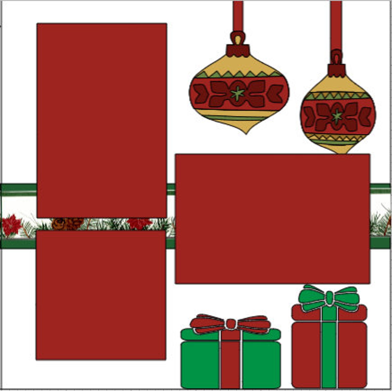 Merry Christmas (december)option - 12X12 DIY Scrapbook Layout or ...