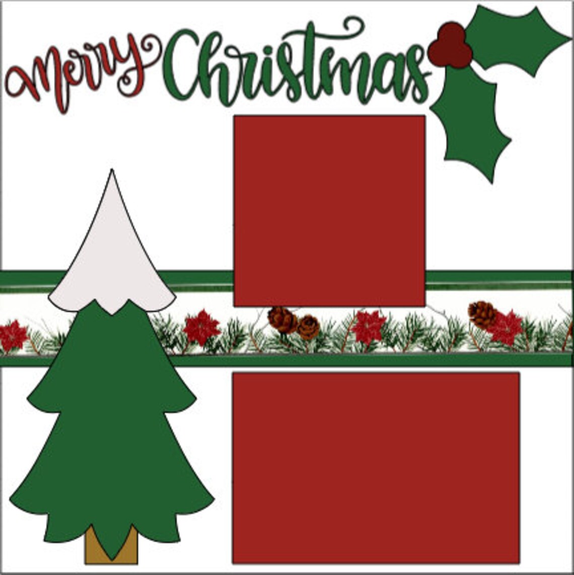 Merry Christmas (december)option - 12X12 DIY Scrapbook Layout or ...