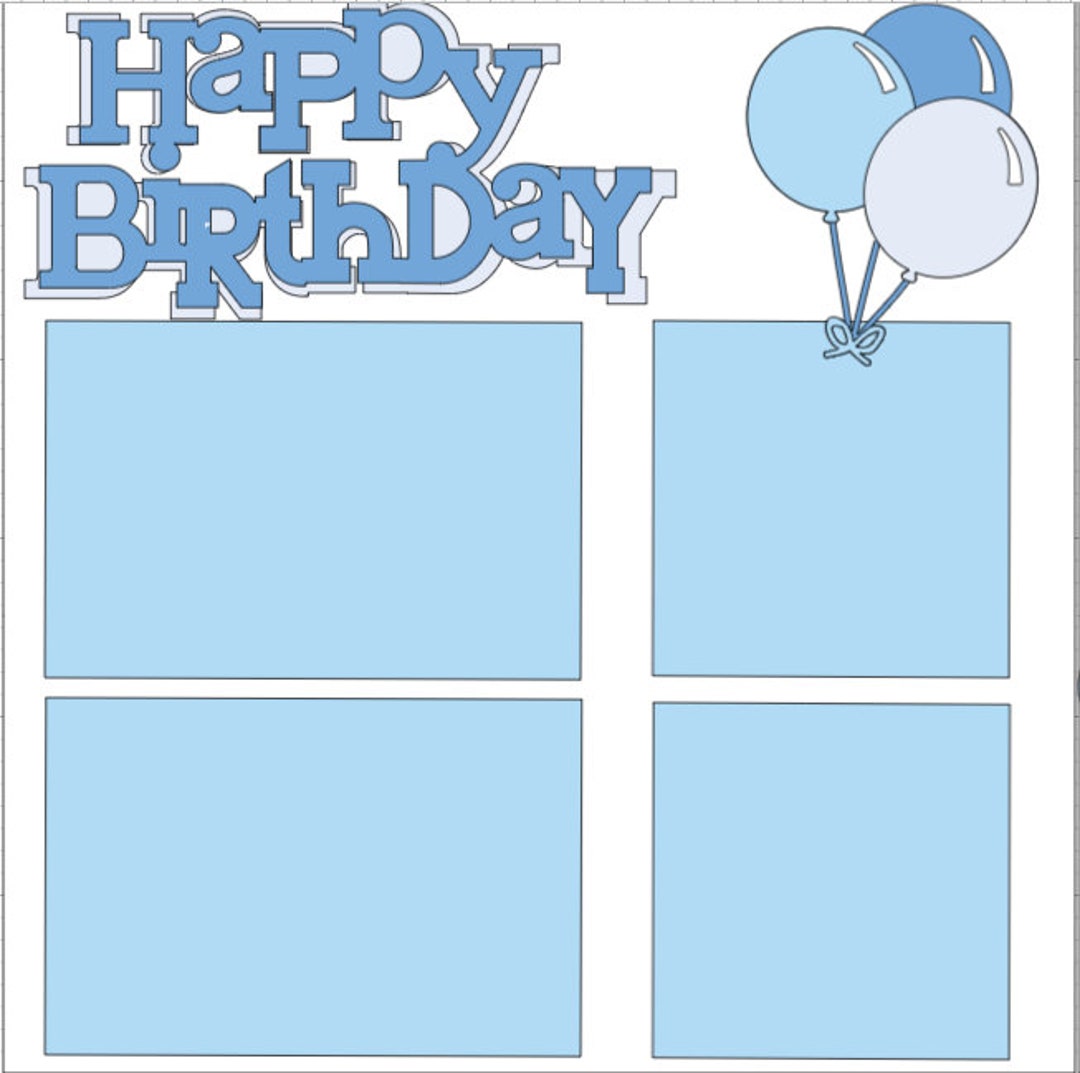 Birthday Boy- 12X12 DIY Scrapbook Layout or Premade Kit - Etsy