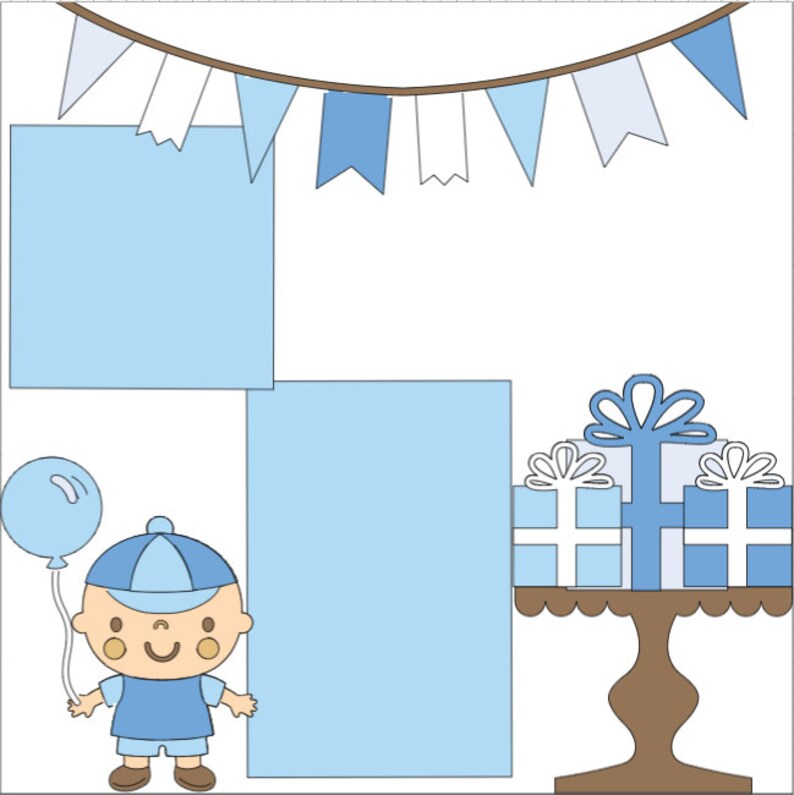 Birthday Boy- 12X12 DIY Scrapbook Layout or Premade Kit - Etsy