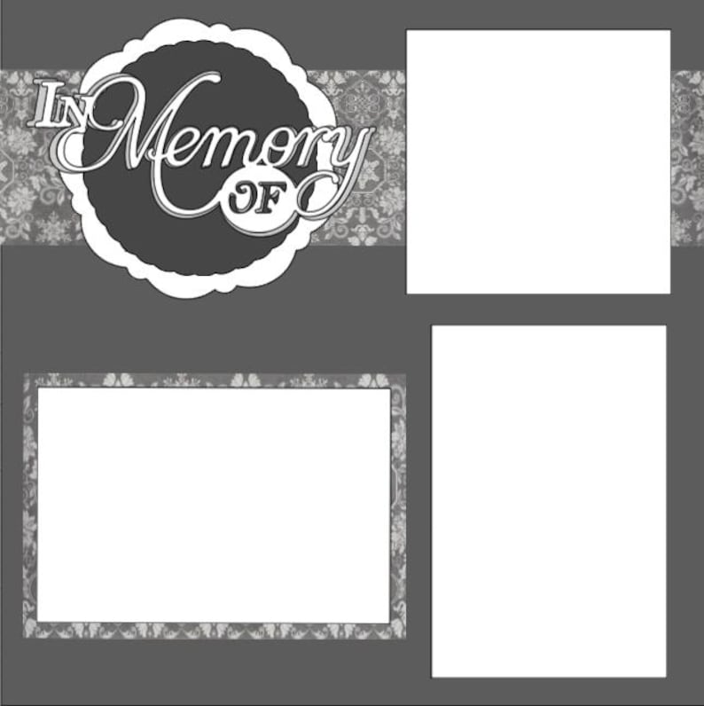 In Memory Of- Two Page 12X12 DIY or Premade Scrapbook Kit - Etsy