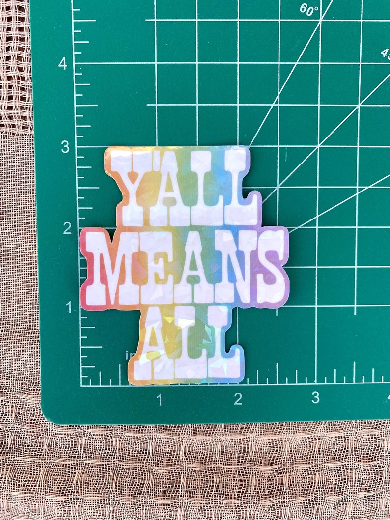 Yall Means All Sticker Hydroflask Sticker Pride LGBT | Etsy