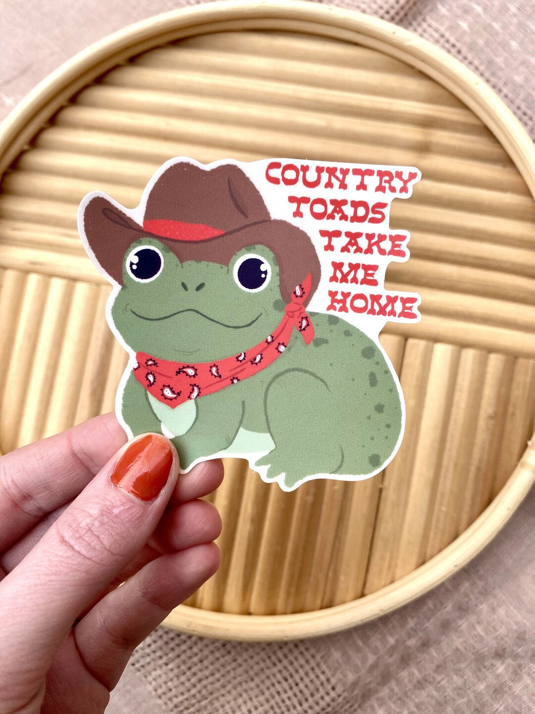 Country Toads Take Me Home Sticker, Water Bottle Sticker, Laptop ...