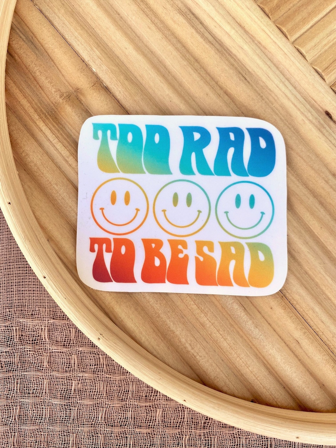 Too Rad to Be Sad Sticker Hydroflask Sticker Laptop Sticker - Etsy