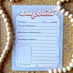 Dear Santa Printable Fill in Template, Santa Letter, Dear Santa ...