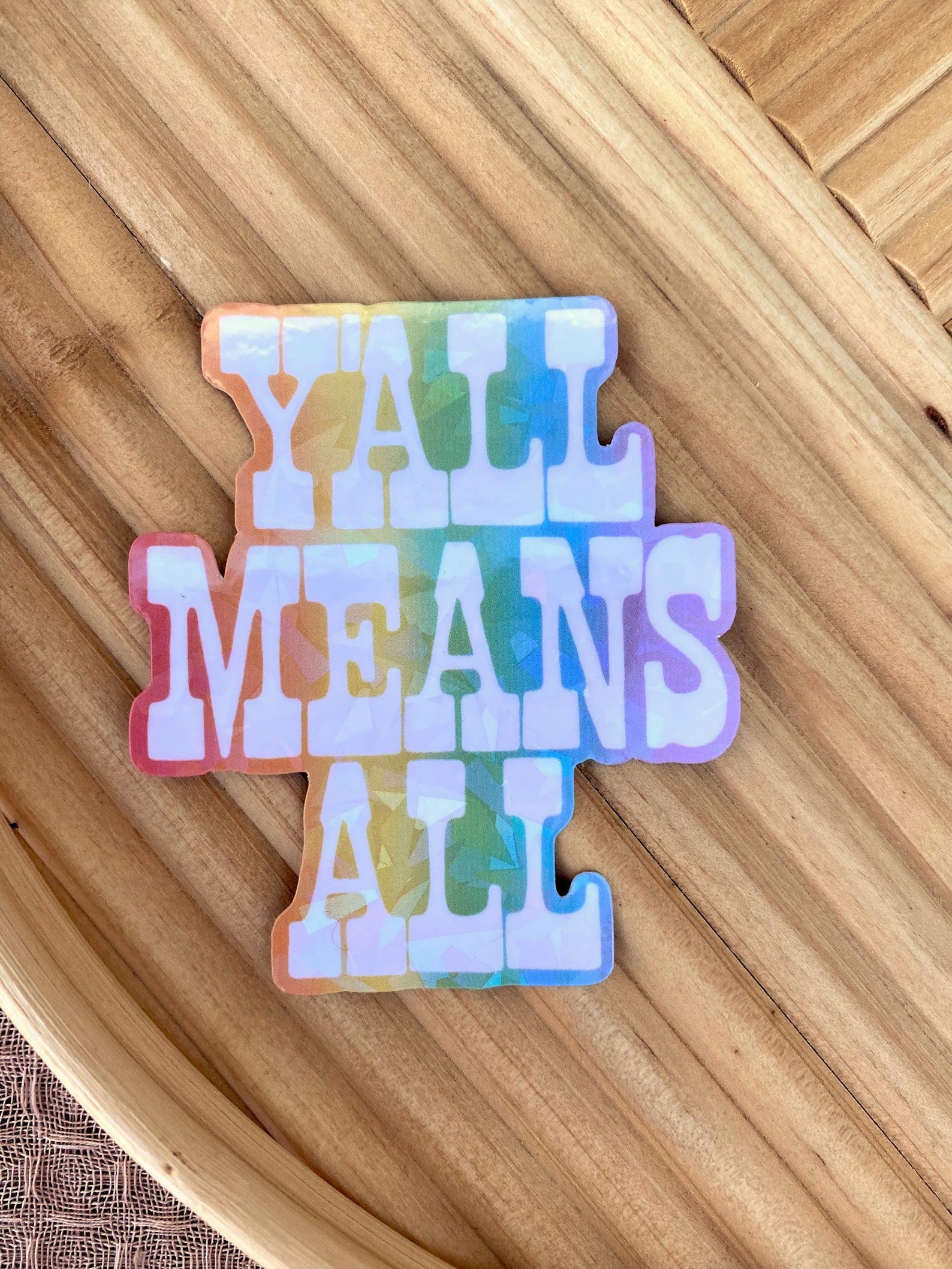 Yall Means All Sticker Hydroflask Sticker Pride LGBT - Etsy