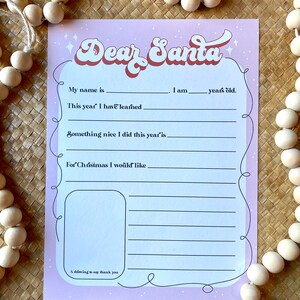 Dear Santa Printable Fill in Template, Santa Letter, Dear Santa ...
