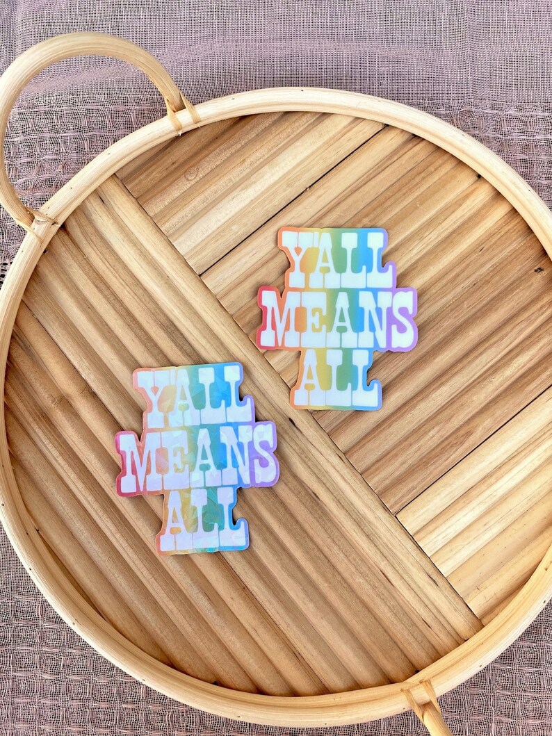 Yall Means All Sticker Hydroflask Sticker Pride LGBT - Etsy