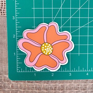 Retro Flower Sticker, Hydroflask Sticker, Laptop Sticker, Matte Sticker ...