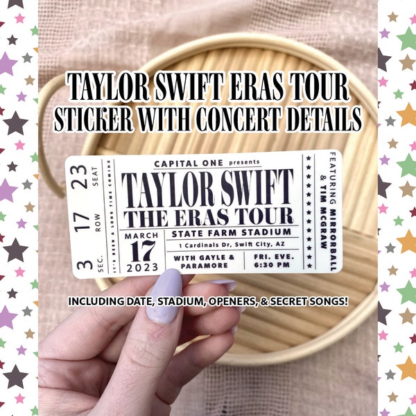 Eras Tour Ticket Template - Etsy