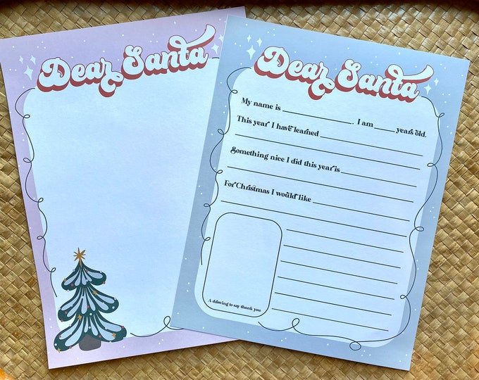 Dear Santa Printable Fill in Template, Santa Letter, Dear Santa ...