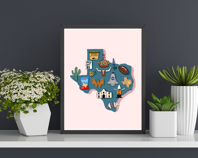 Texas Pride Print, Wall Art, Home Decor, 8x10, 5x7, Art Prints, Texas ...