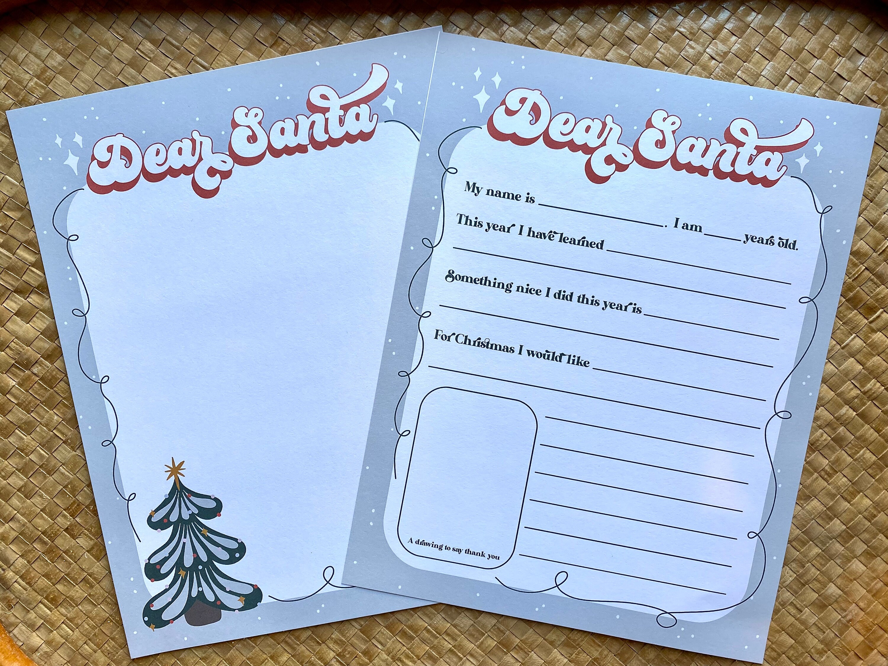 Dear Santa Printable Fill in Template Santa Letter Dear | Etsy