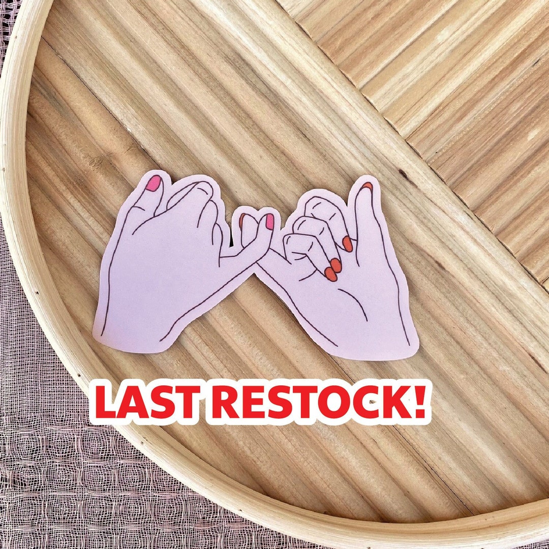 Pinky Promise Sticker, Hydroflask Sticker, Laptop Sticker, Matte ...