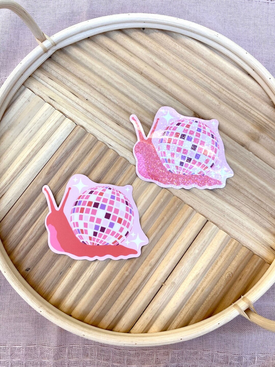 Disco Ball Snail Sticker, Hydroflask Sticker, Laptop Sticker, Matte ...