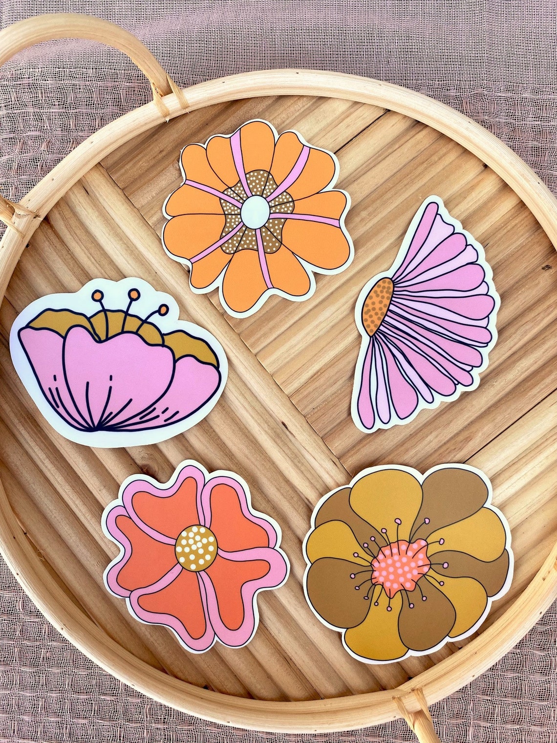 Retro Poppy Sticker Hydroflask Sticker Laptop Sticker Matte - Etsy