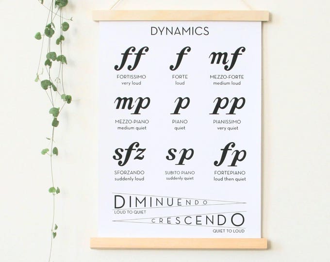 Color Intensity Dynamics Posters for Music Classroom - Etsy
