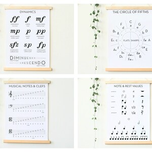 Music Posters Set of Four- Music Room Prints - Etsy