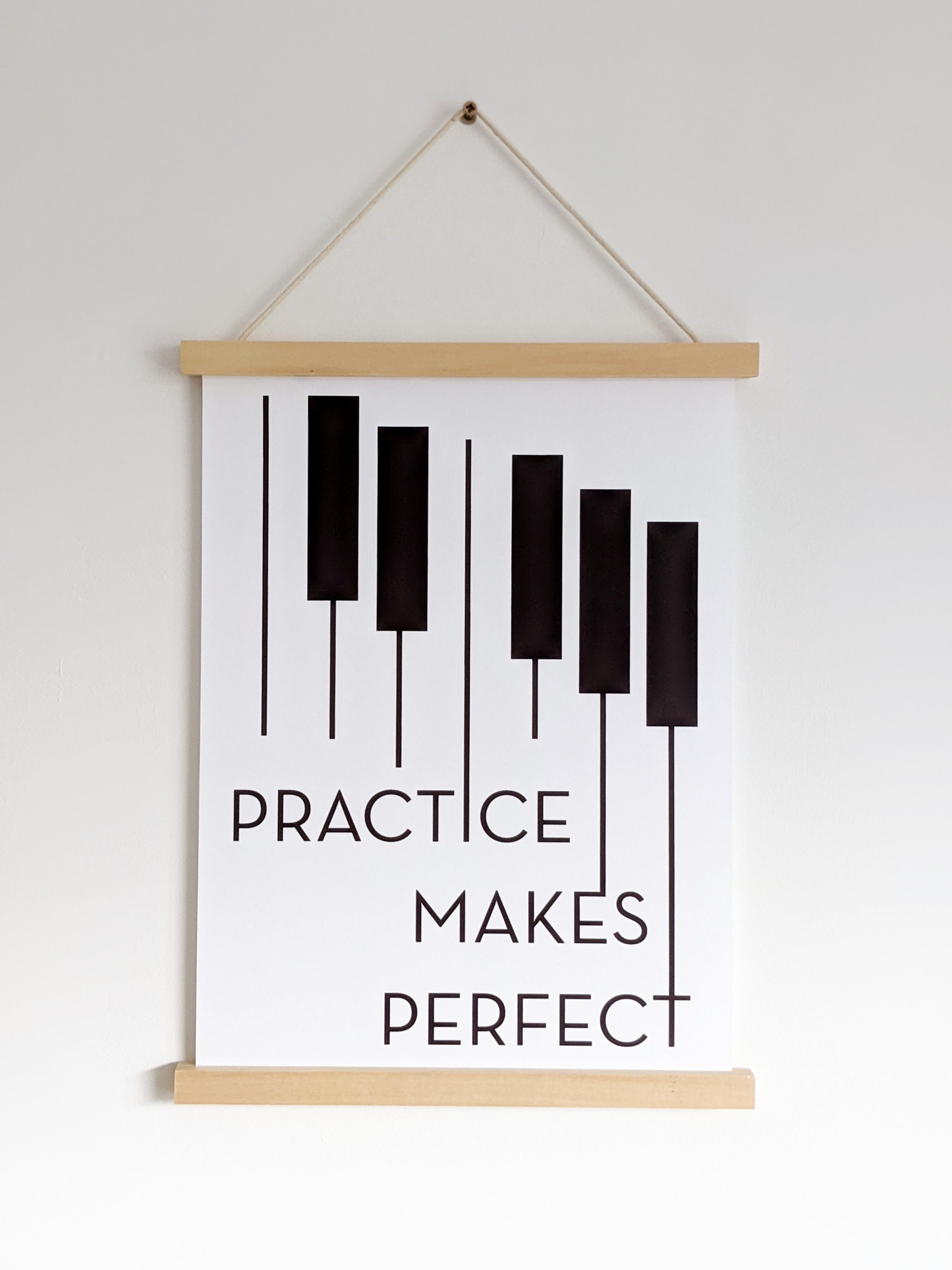 Practice Makes Perfect Poster, Modern Style, A3 Music Poster - Etsy