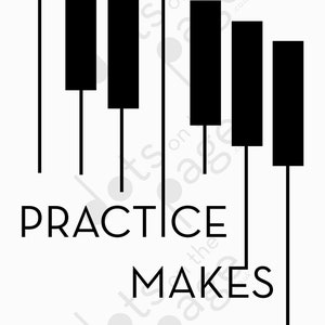 Practice Makes Perfect Poster, Modern Style, A3 Music Poster - Etsy