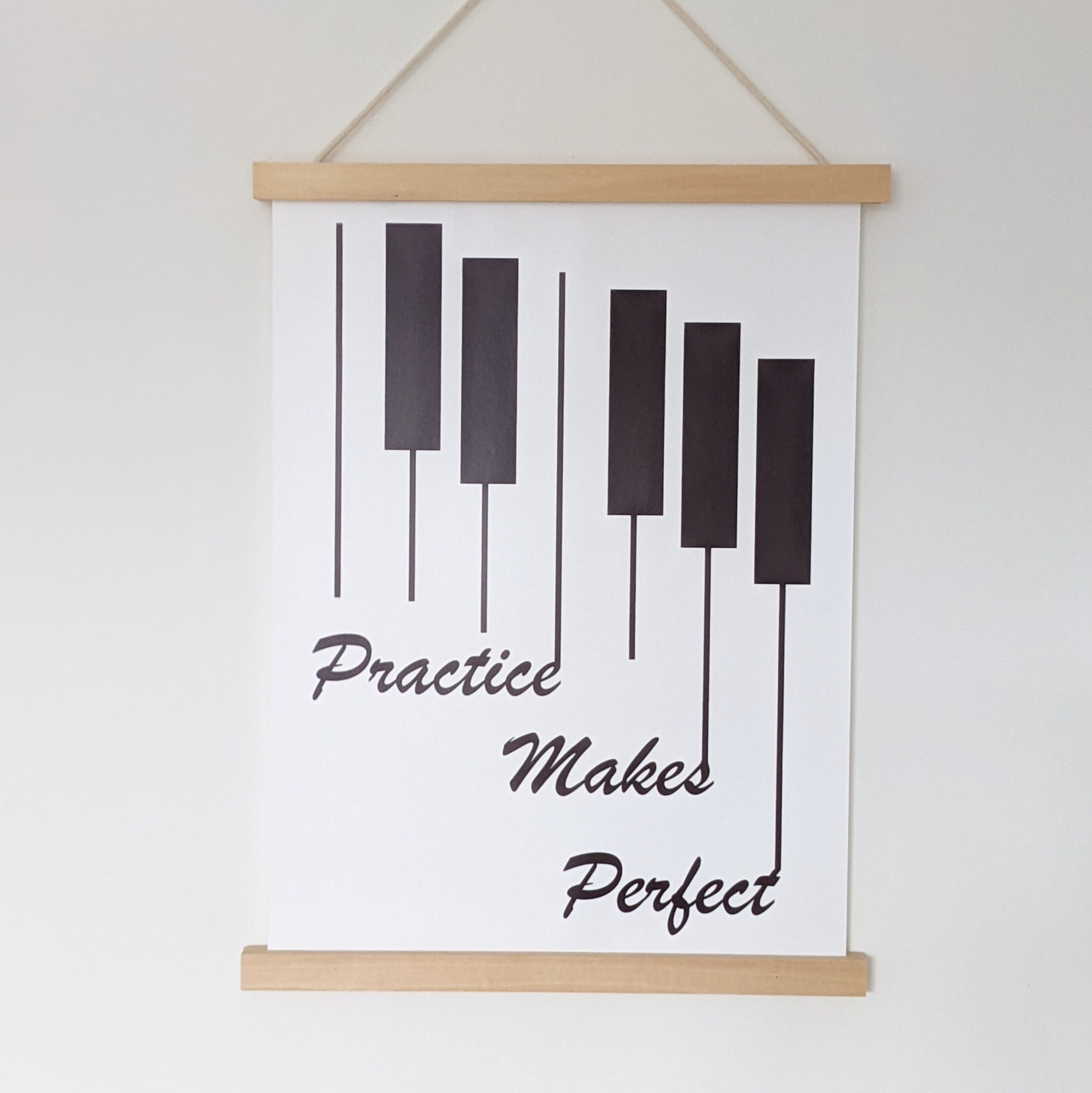 Practice Makes Perfect Poster, Script Style, A3 Music Poster - Etsy