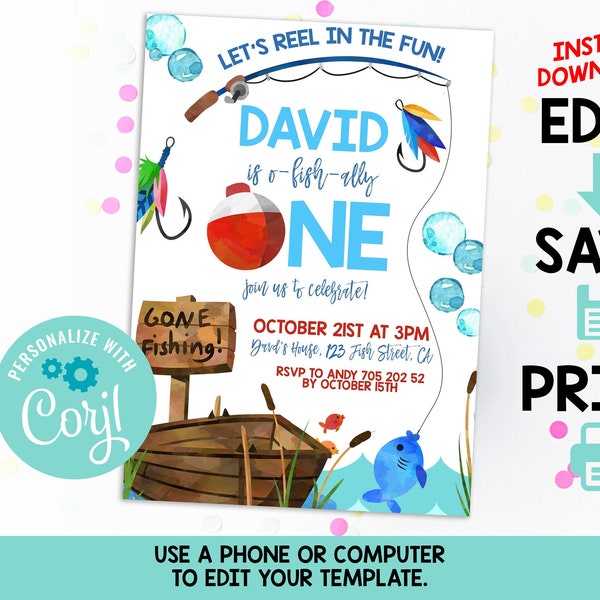 The Big One Invitation - Etsy