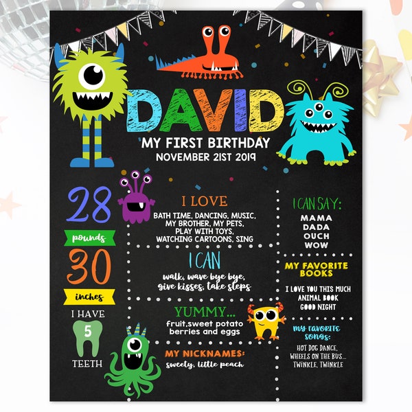 Monster 1st Birthday - Etsy