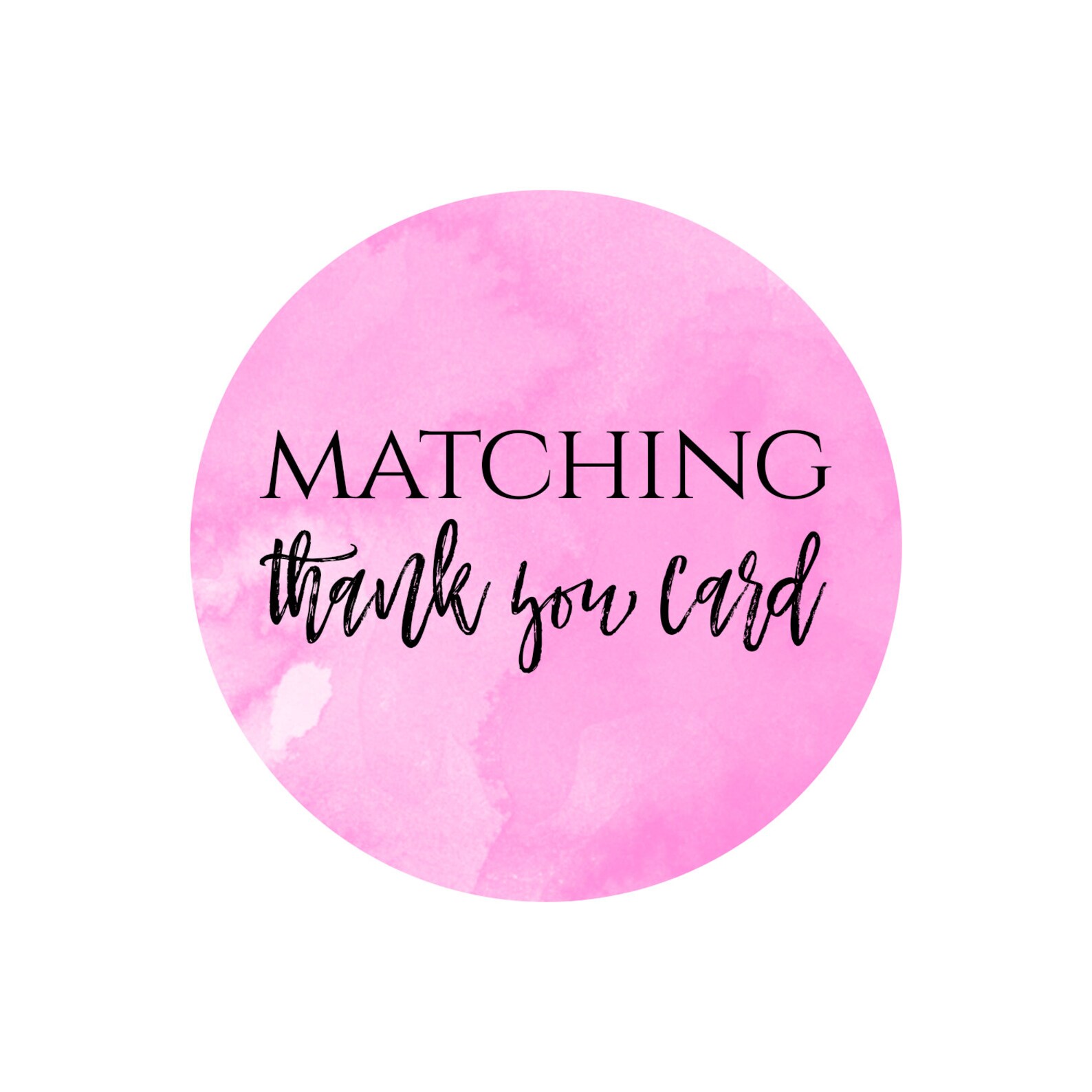 Matching Thank You Card Made to Match Any Invitation in Shop | Etsy