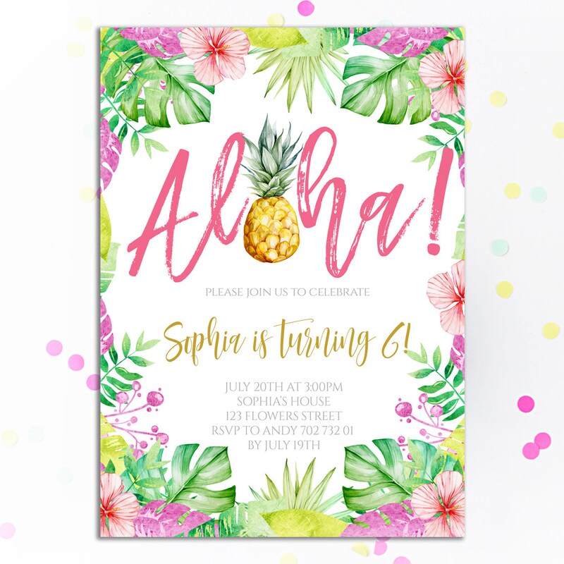 Aloha Invitation - Etsy