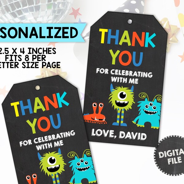 Monster Thank You - Etsy