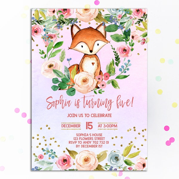 Fox Birthday - Etsy