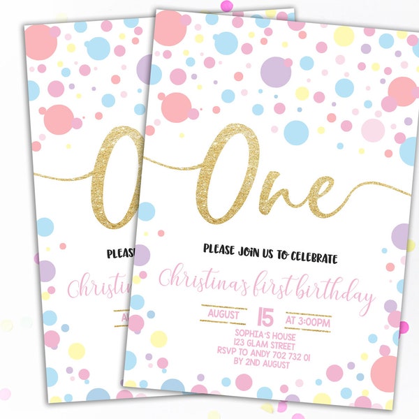 Polka Dot Invitation - Etsy