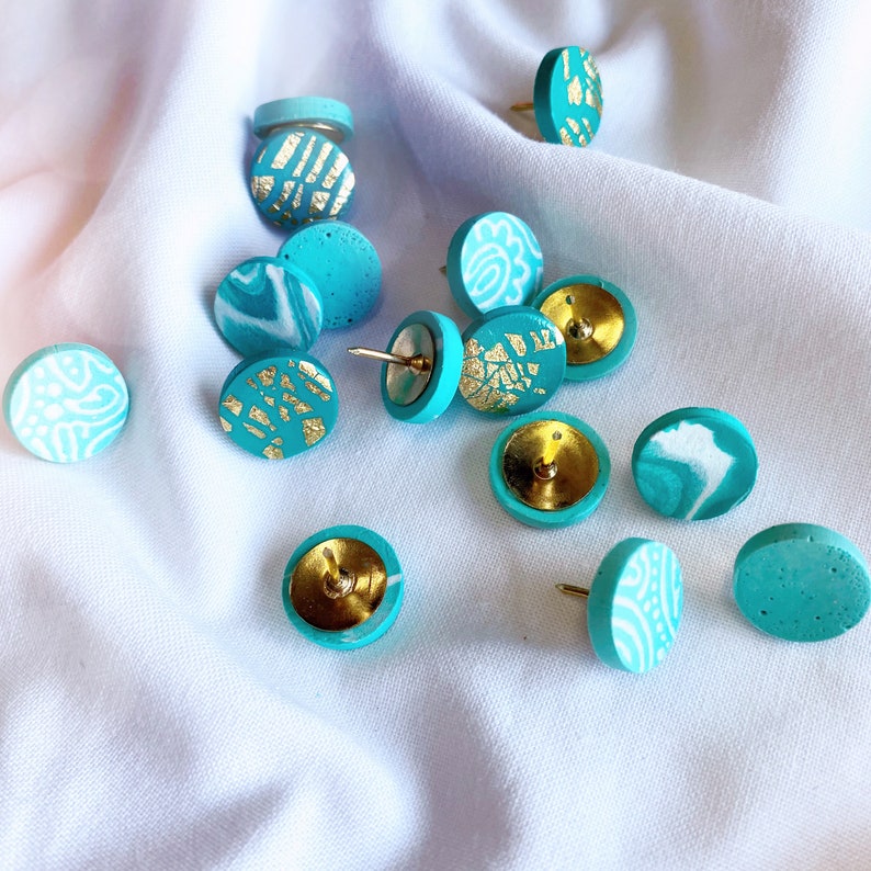 Push Pins Thumb Tacks Office Desk Accessories Blue - Etsy