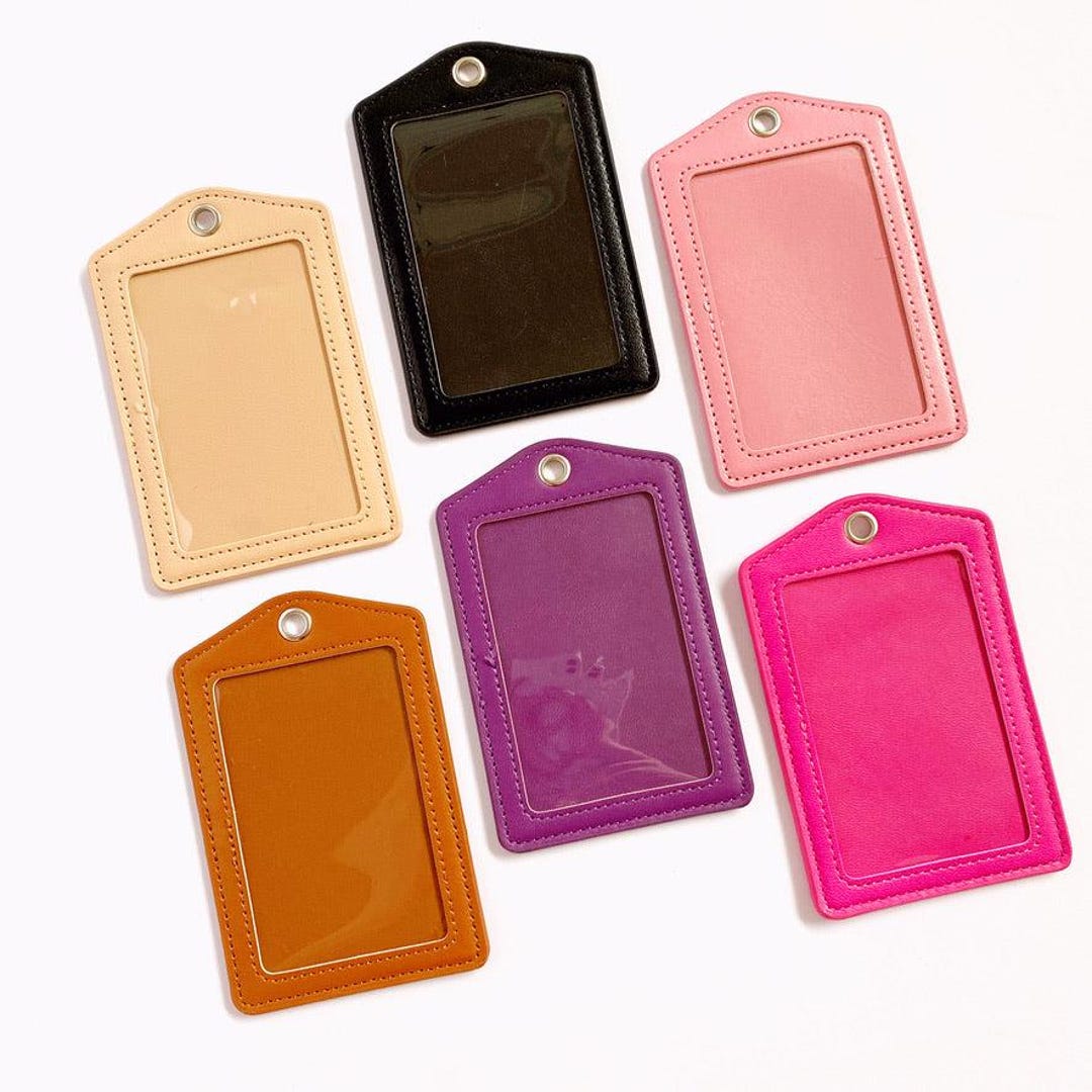 ID Card Holder | Vinyl | New & Improved! | Faux Leather Card Holder for ...