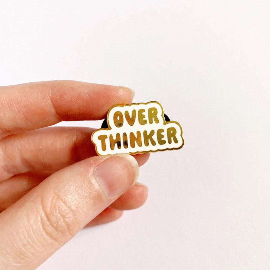 Enamel Pin | Over Thinker | Small Lapel Pin for Teachers, Lanyards ...