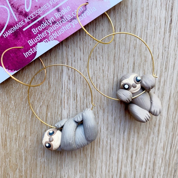 Sloth Earrings - Etsy