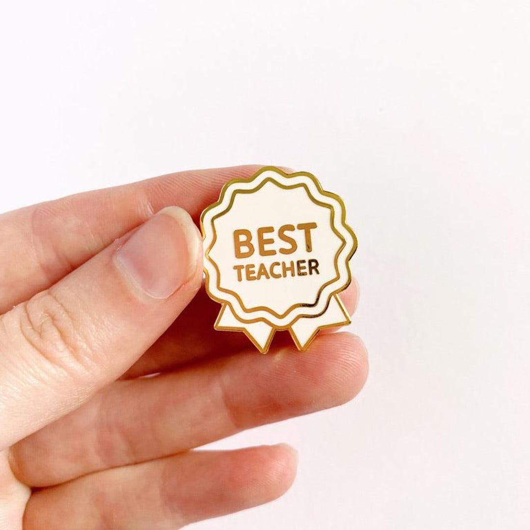 Enamel Pin | Best Teacher | Small Lapel Pin for Teachers, Lanyards ...