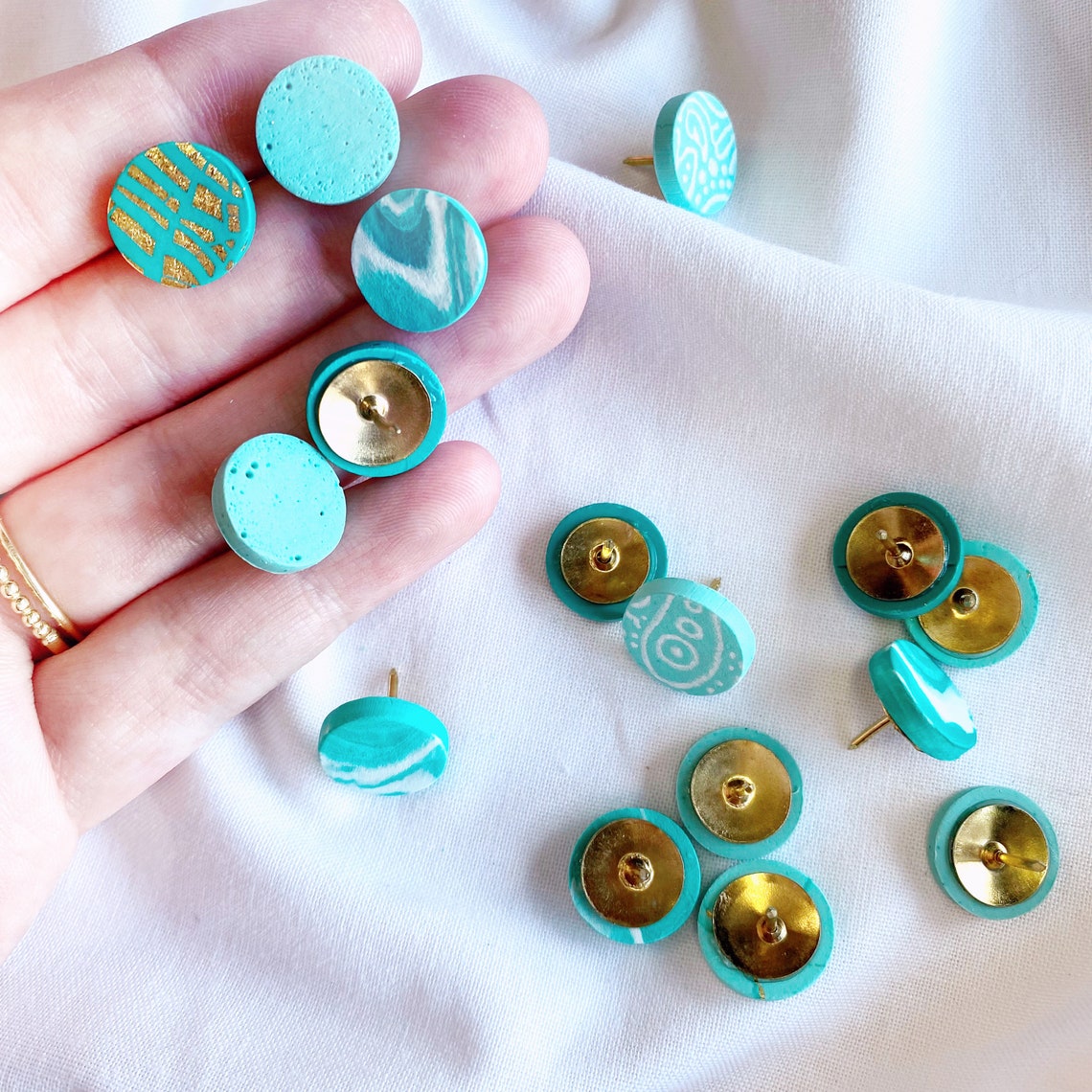 Push Pins Thumb Tacks Office Desk Accessories Blue - Etsy