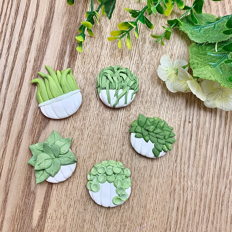 Plant Lover Fridge Magnets Succulent Green Greenery Plant | Etsy
