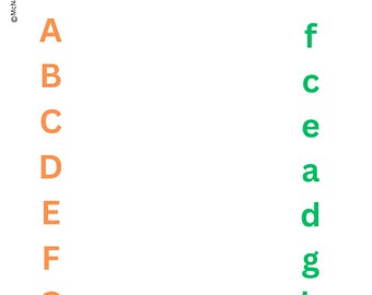 Matching Activity, Pre-k - Kindergarten - Grade School, Uppercase ...