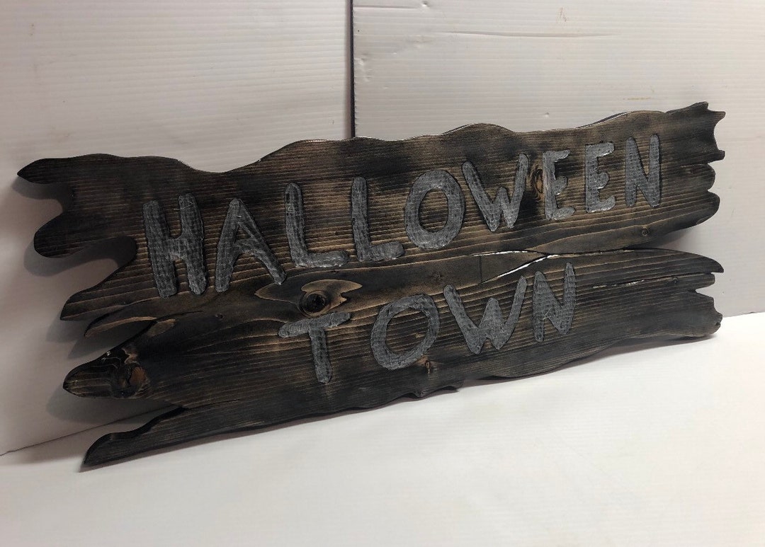 Halloween Town Sign Reproduction - Etsy