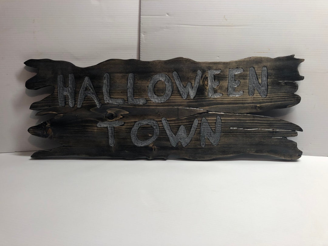 Halloween Town Sign Reproduction - Etsy