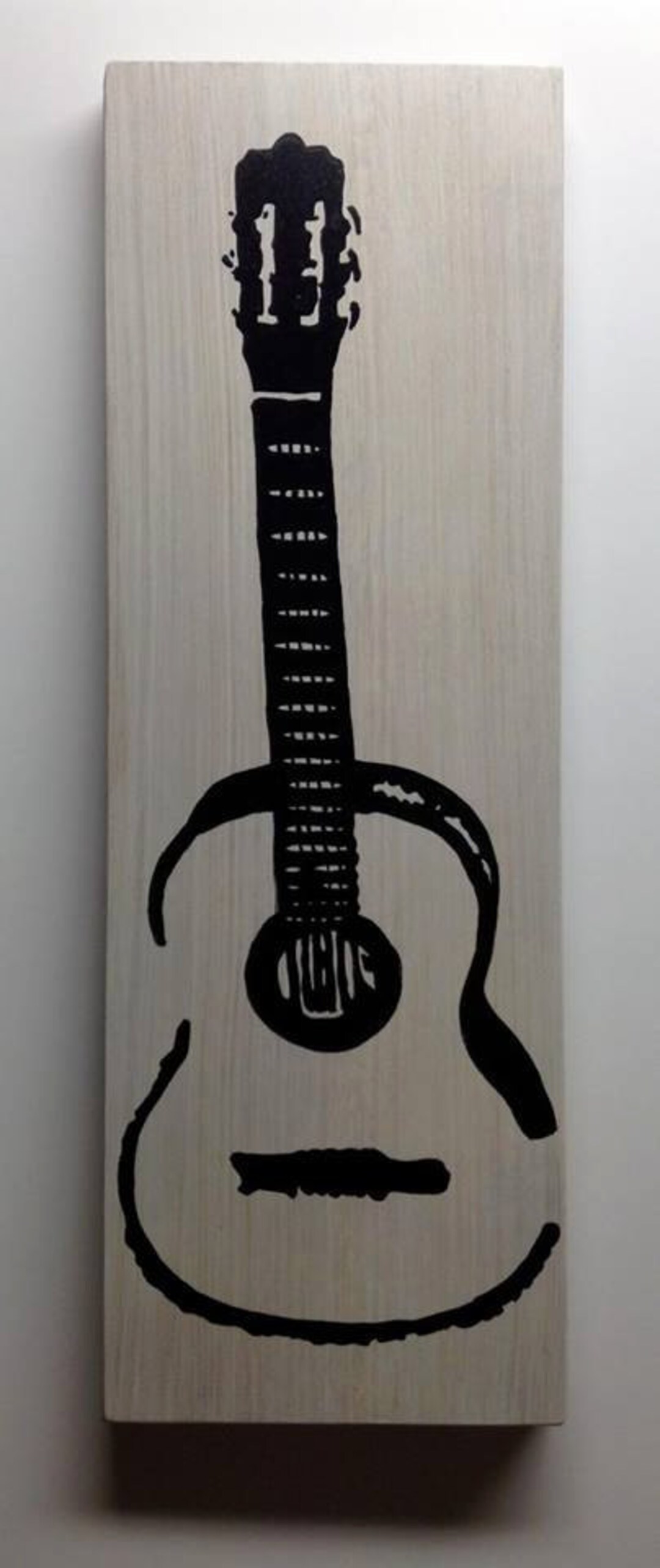 Custom Rustic Guitar Hand Painted on Whitewashed Wood - Etsy