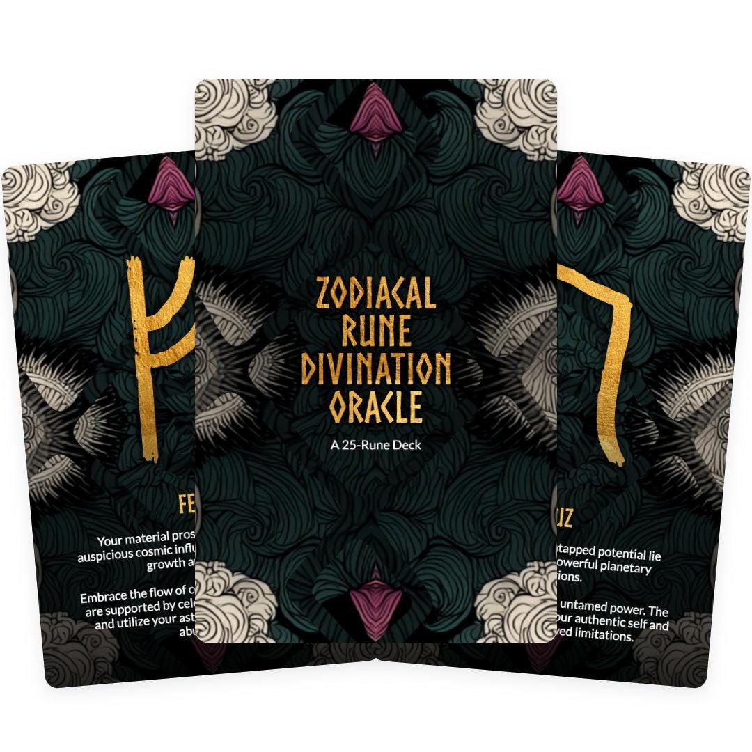 Zodiacal Rune Divination Deck - Zodiacal Rune Divination Deck - 25-card ...