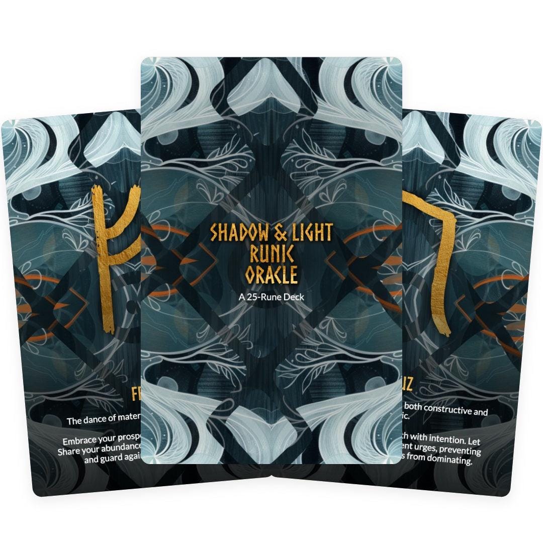 Shadow & Light Runic Oracle Deck - Personal Insight and Spiritual ...