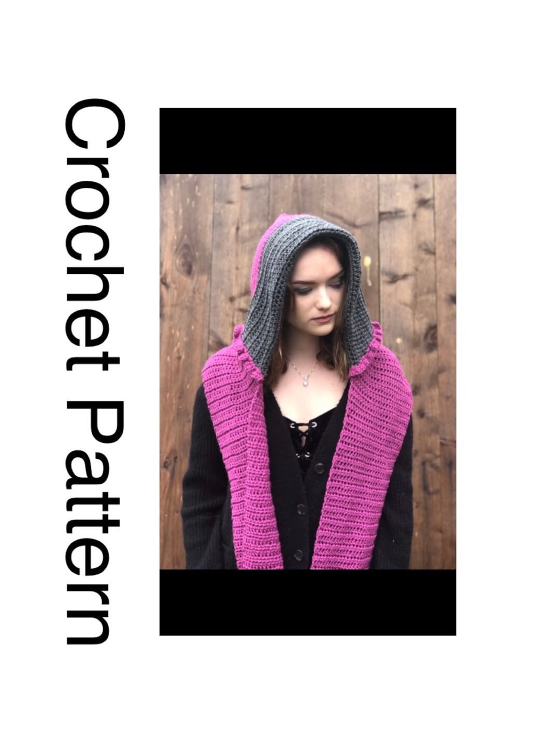Hooded Scarf Crochet Pattern/beginner Friendly Crochet Pattern - Etsy